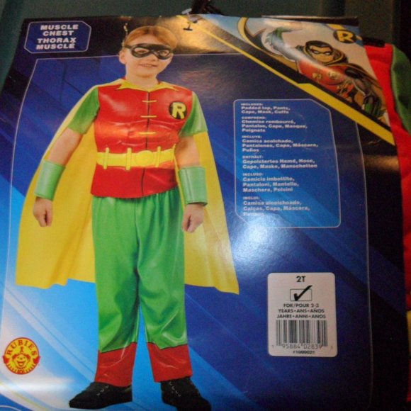 DC Comics | Costumes | Robin Boy Dress Up Costume By Rubies 2t Cosplay ...